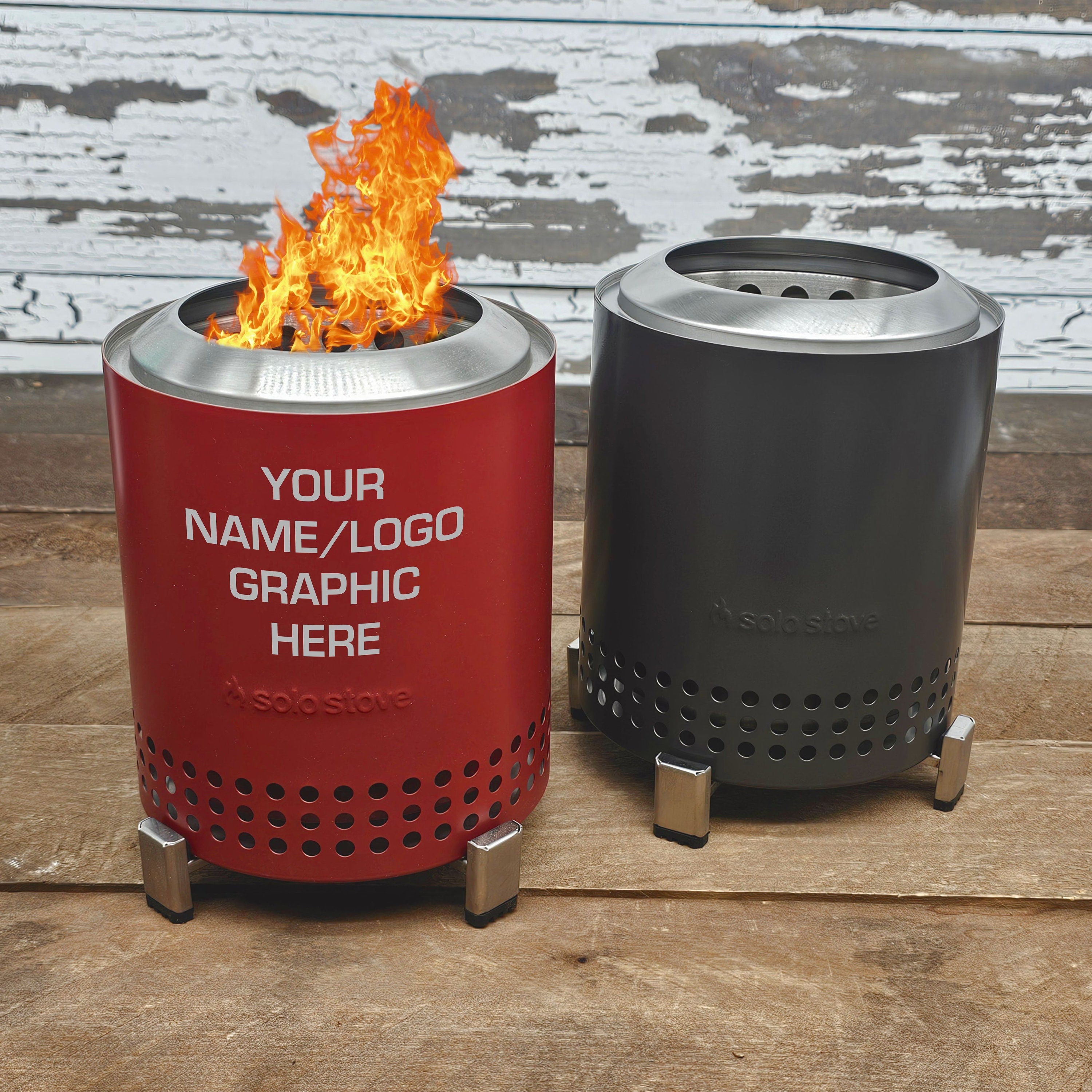 Engraved Solo Stove Mesa Tabletop Fire Pit, Campfire, Smores