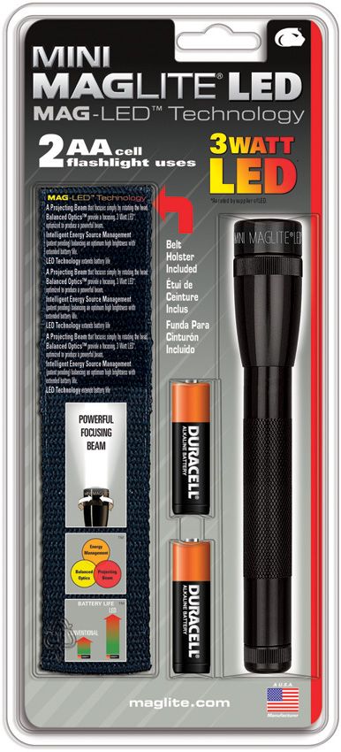 Mini Mag-Lite 2AA Cell LED with 1 Location Engraved with 1 Engraving