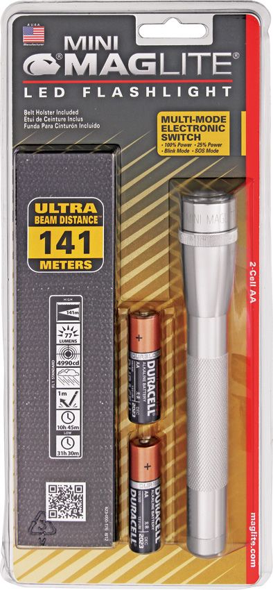 Mini Maglite 2AA Cell LED with 1 Location Engraved with 1 Engraving