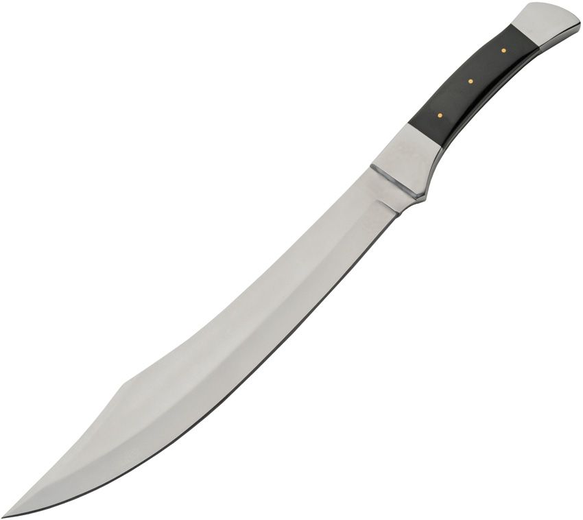 Scimitar Style Bowie Black with 1 Engraving