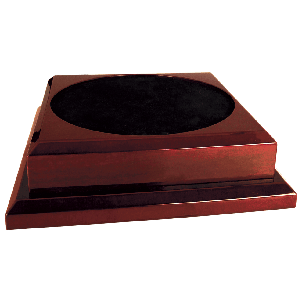 11" x 11" Rosewood Royal Piano Finish Pedestal Base with 1 Engraving