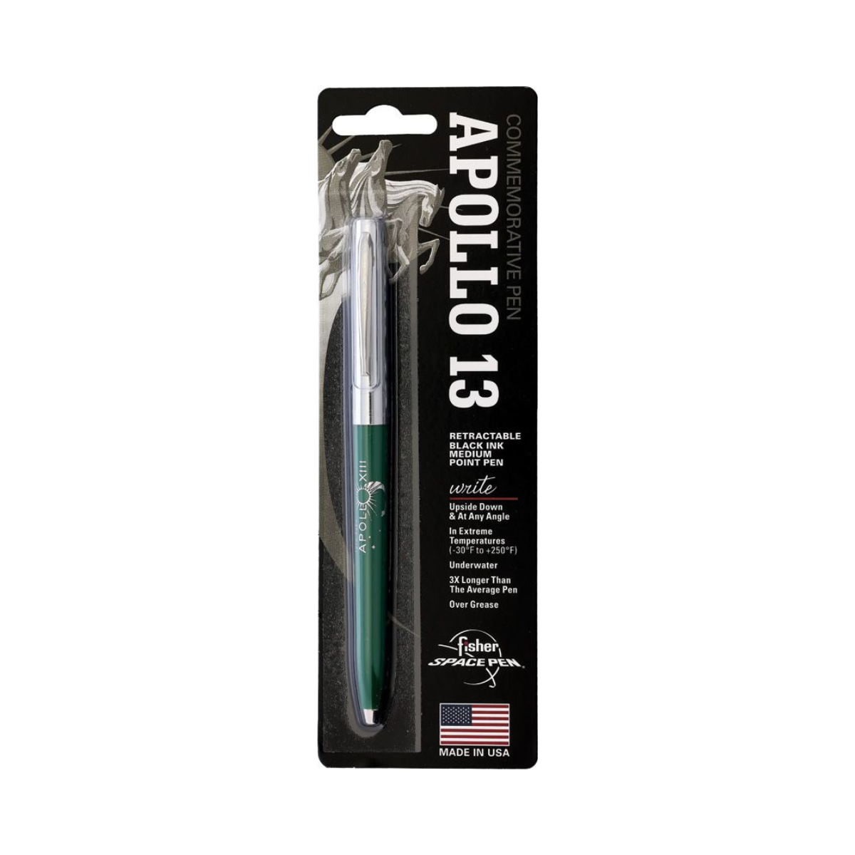 Apollo 13 Space Pen Green with 1 Engraving